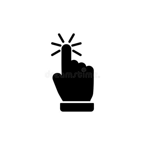 hand click icon clicking finger icon pointer icon stock vector illustration of select