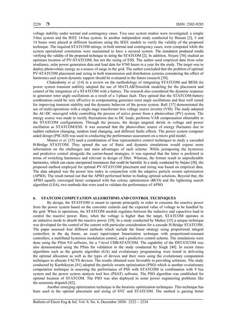 Application Of Static Synchronous Compensator And Energy Storage System For Power System