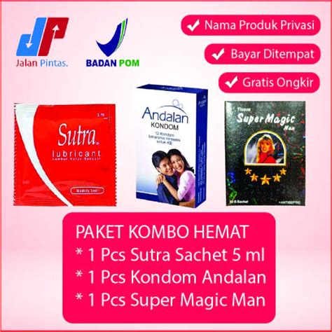 Jual Paket Kombo Hemat Sutra Lubricant Sachet Ml Kondom Andalan Tisu Super Magic Man Harga
