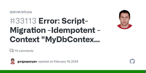 error script migration idempotent context mydbcontext