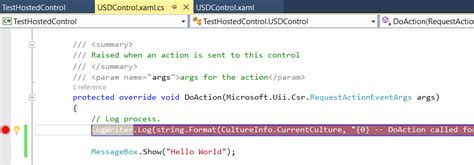 creating and debugging a unified service desk custom hosted control
