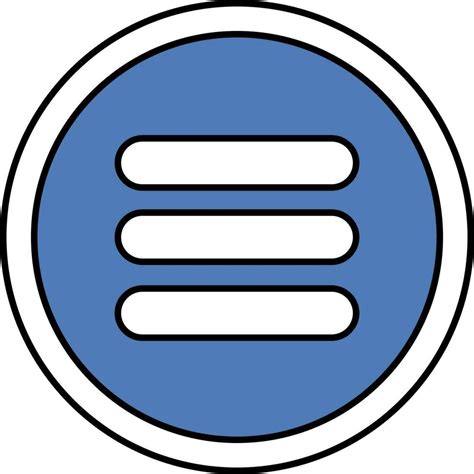 Menu Button Icon In Blue And White Color 24458111 Vector Art At Vecteezy