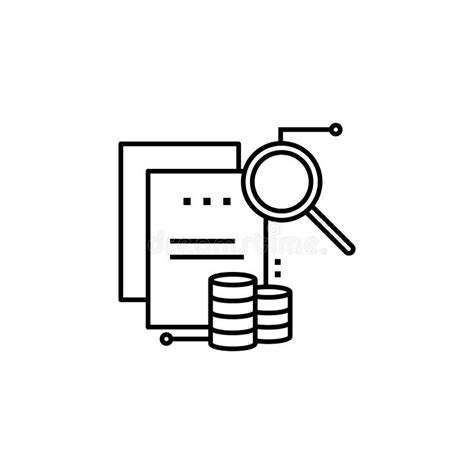 Data Analysis Magnifier Database Icon Element Of Data Analysis Icon