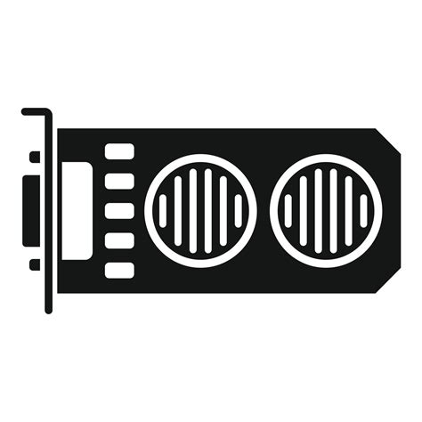 Pc Video Card Icon Simple Vector Computer Gpu Vector Art At Vecteezy