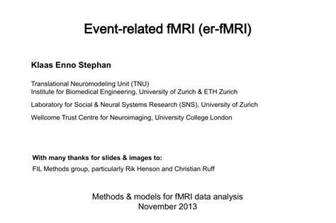 Event Related Fmri And Design Efficiency