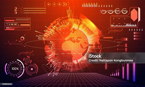 글로벌 네트워크 연결 미래 지구 세계 가상 홀로그램 통신 시스템 세계 디지털 연결 및 비즈니스 연결 안녕 기술 배경 기술 개념을 추상화 합니다 벡터 일러스트 레이 션 개념에