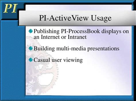 Ppt Pi Processbook Pi Activeview Applications Powerpoint Presentation
