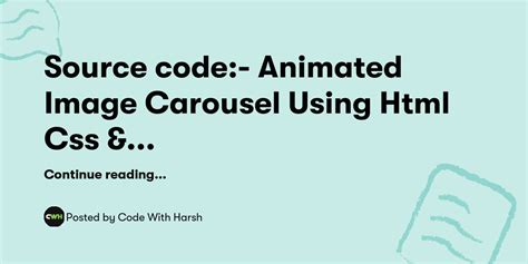 Source Code Animated Image Carousel Using Html Css And Javascript