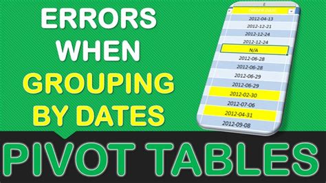 Cannot Group That Selection In An Excel Pivot Table Solution