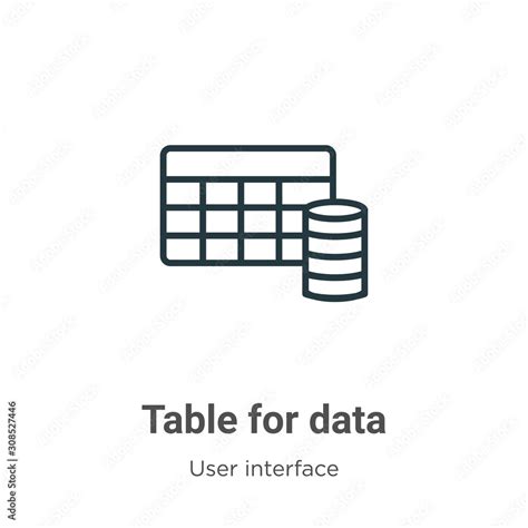 Data Table Icon Vector