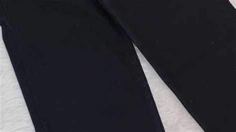 شلوار واید جین مشکی زنانه نماشا