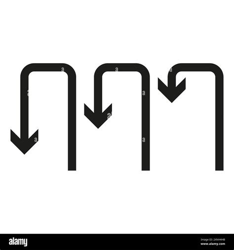 Downward Arrow Icons Navigation Vector Symbols Black Directional