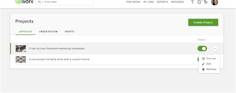 Create A Project Upwork Customer Service And Support Upwork Help