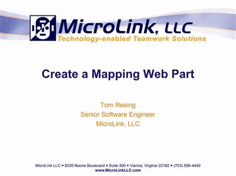 Create A Mapping Web Part Ppt