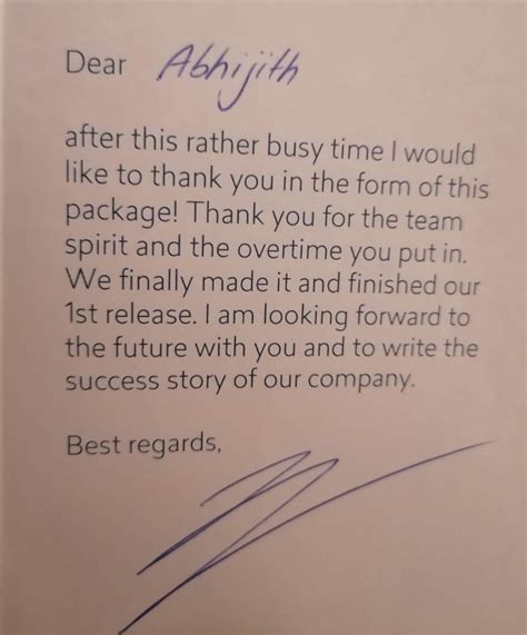 abhijith appukuttan on linkedin this means a lot a thank you card