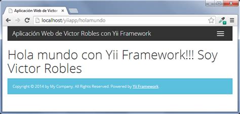 Plantillas En Yii Framework Victor Robles Victor Robles