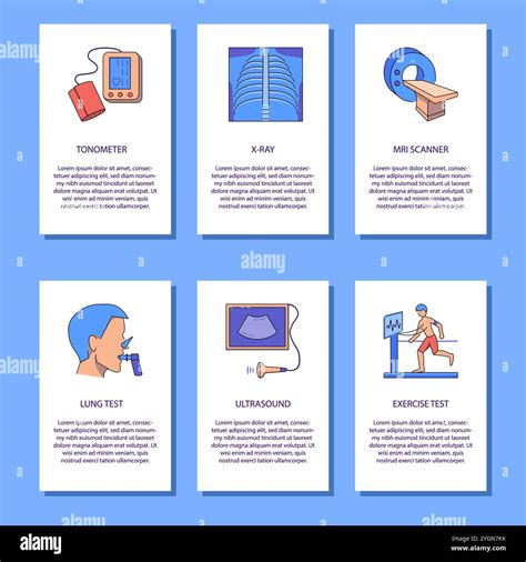 Health Screening Tests Banner Template With Place For Text Medical Technology Symbols Vector
