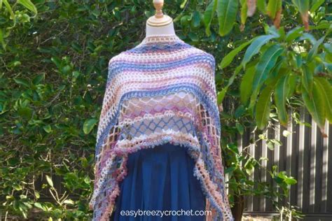 Easy Rectangular Crochet Shawl Pattern Free