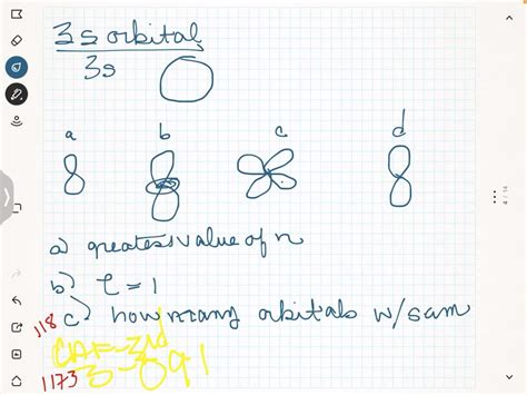Solved A 3 S Orbital Is Illustrated Here Using This As A Reference To Show The Relative Size Of