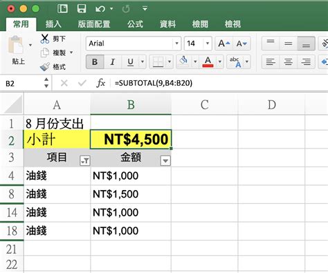 Excel如何加總「篩選過」的數值，不計算隱藏的儲存格？ 蘋果仁 果仁 Iphone Ios 好物推薦科技媒體