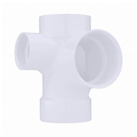 Grainger Approved Pvc Sanitary Tee With Left Side Inlet Hub 4 In X 4 In X 4 In X 2 In Pipe