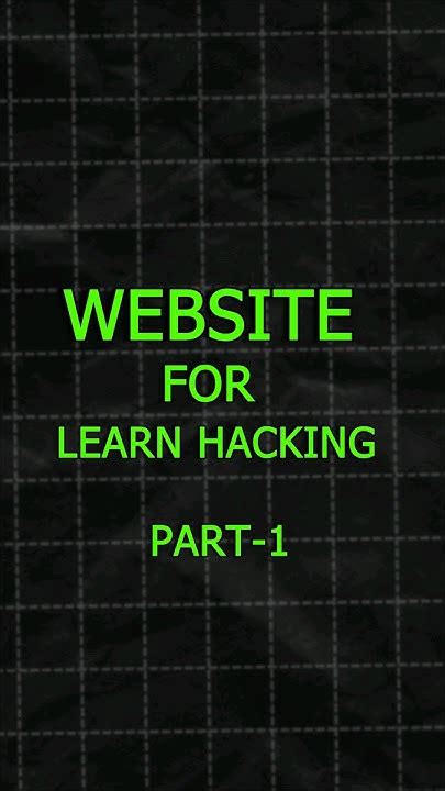Website For Learn Hacking Part 1cybersecurity Coding Hack Arduino Cyberhack Hackinfo Youtube