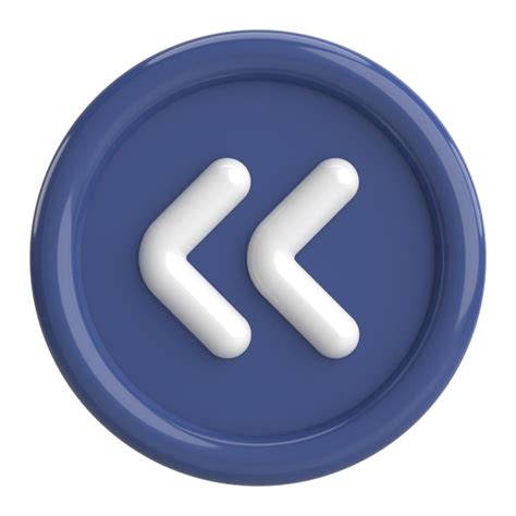 Premium Photo Previous Button Back Button 3d Illustration