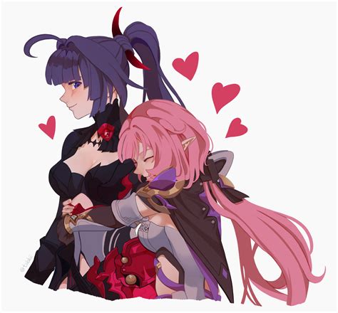 Elysia Raiden Mei Elysia And Raiden Mei Honkai And 1 More Drawn By