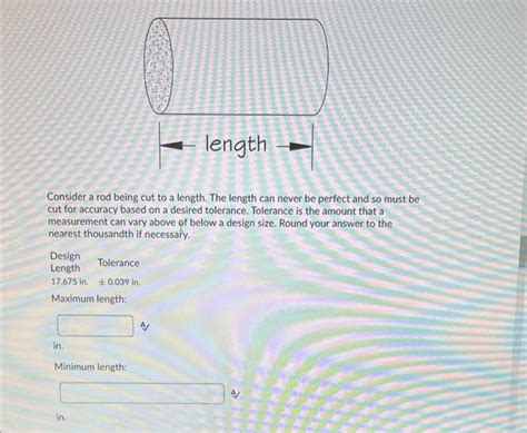 Solved Consider A Rod Being Cut To A Length The Length Can Chegg Com