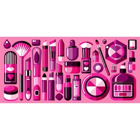Vector Makeup Products Set Premium Ai Generated Vector