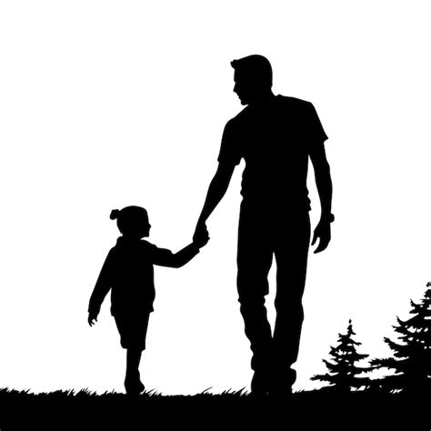 Pai Filho Silhueta Png Imagens Download Grátis No Freepik