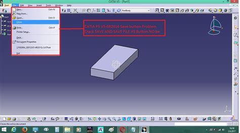 Catia P3 V5 6r2016 Save Button Problem Grabcad Questions