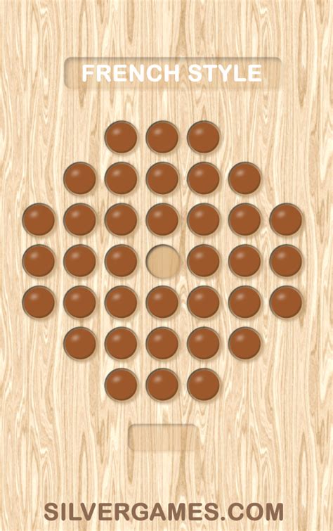 Peg Solitaire Play Online On Silvergames 🕹️