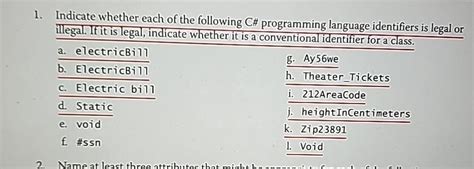 Solved Indicate Whether Each Of The Following C Programming