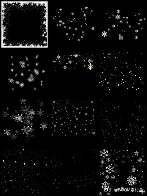 素材分享丨唯美圣诞节冬天下雪飘雪雪地飘落落雪冰花后期合成PNG免抠PS素材 知乎