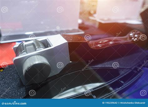Cross Cut Coating Adhesion Testing Instrument Stock Photo Image Of Diopter Covering 195239642