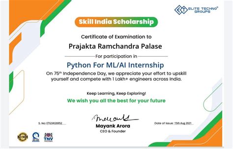 Prajakta Palase On Linkedin Internship