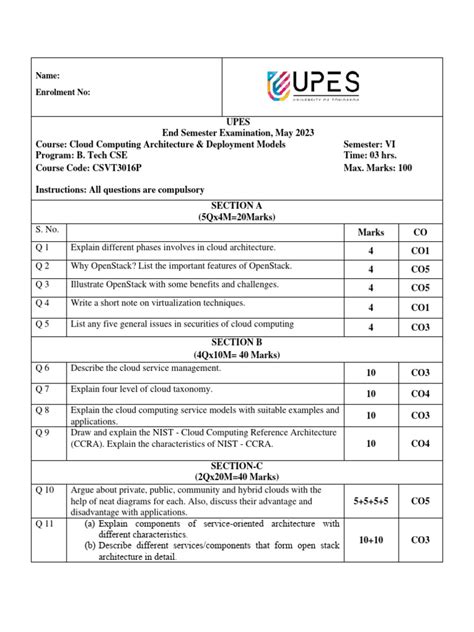 Set 01 Socs Ese May23 Btech Cse Hnh Vi Csvt3016p Cloud Computing