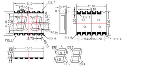 0 28 7mm Digit Common Cathode Anode Smd Led 7 Segment Display