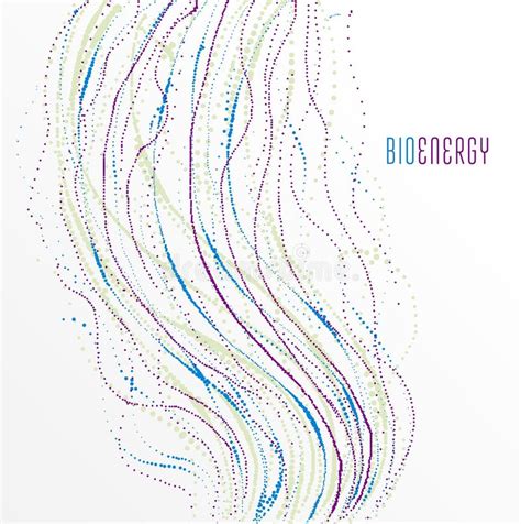 Dots Particles Flowing Array Vector Abstract Background Biology Science Theme Design Stock
