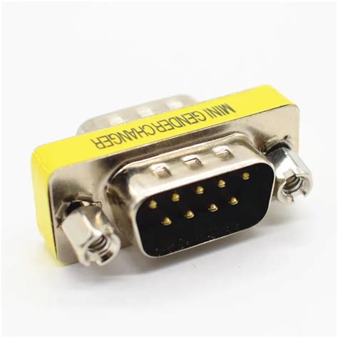 DB Pin Male To Male Mini Gender Changer Adapter RS Serial Connector Female To Female Female