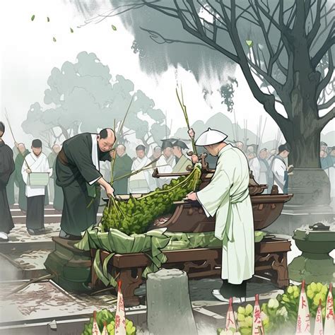 Premium Photo Illustration Ching Ming Festival In Green