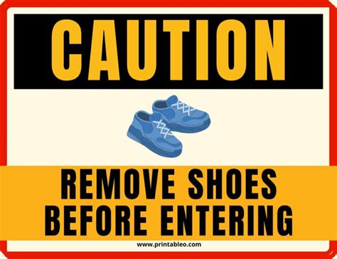 53 Printable Please Remove Your Shoes Sign