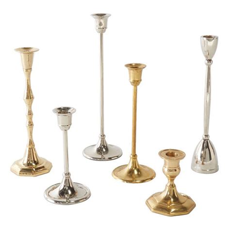 Antique Iv Candlestick Set Of 2 Paynes Gray