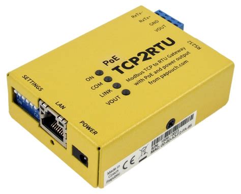 Tcp2rtu Poe Modbus Tcp Naar Rtu Ascii Converter With Poe Power