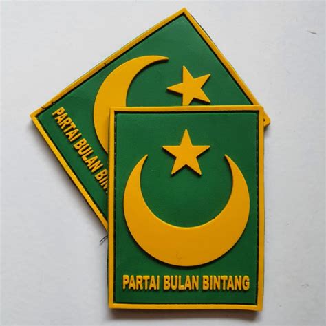 Jual Patch Rubber Logo Partai Pbb Partai Bulan Bintang Tempelan