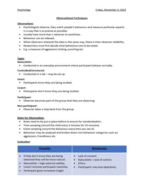 observational research methods lecture on observation methods in