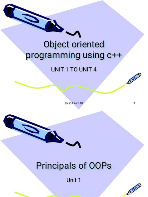 Bca3rd Sem Unit 1 To 4 C Pdf Object Oriented Programming Class