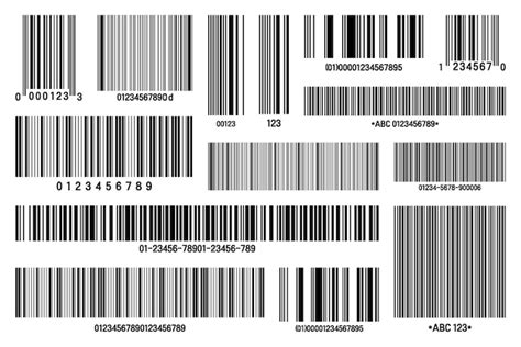 Premium Vector Set Of Product Barcodes Identification Tracking Code Serial Number Product Id