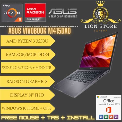 Jual Promo Laptop Gaming Asus Vivobook M415dao Amd Ryzen 3 3250u Ram